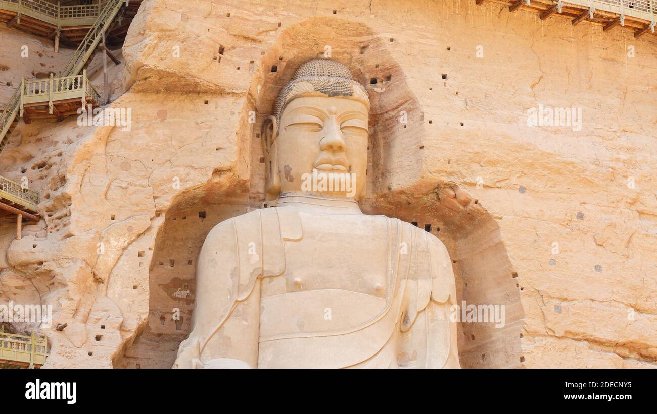 Bingling si shiku, Gansu Province / China - April 27, 2017: Great ...