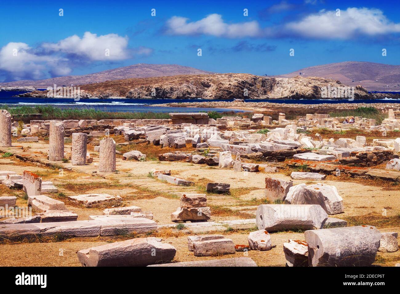 Ancient ruins on the island of Delos, Greece Stock Photo - Alamy