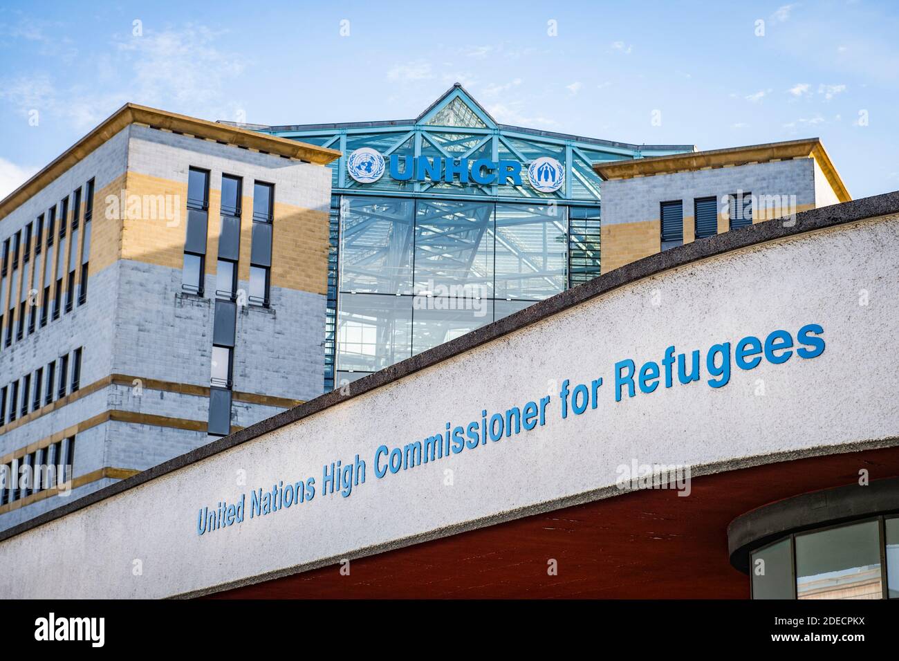November 17, 2020 in Geneva shows the building of the United Nation ...
