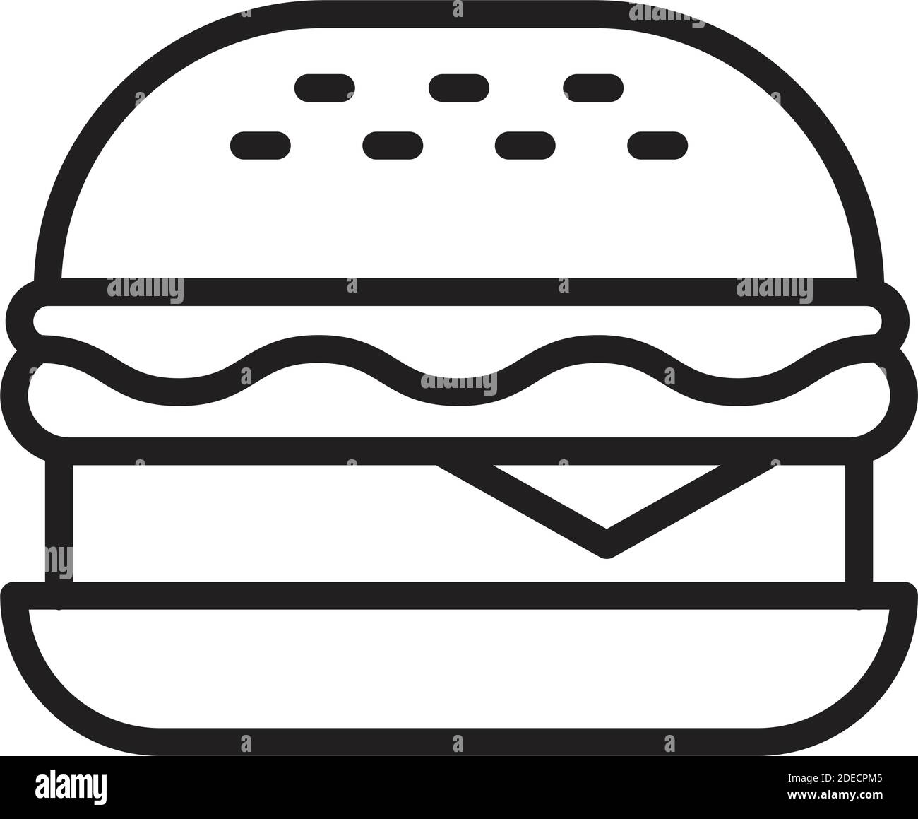 Burger, food, fast food, snack Color with Background vector icon which ...