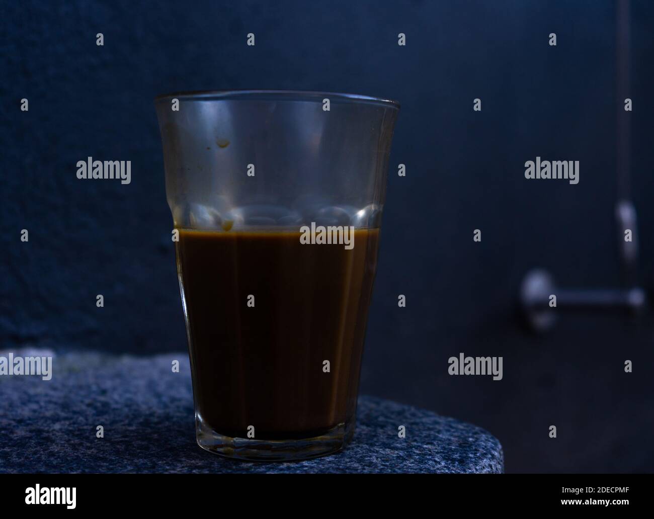 Glass of half full of coffee hi-res stock photography and images - Alamy