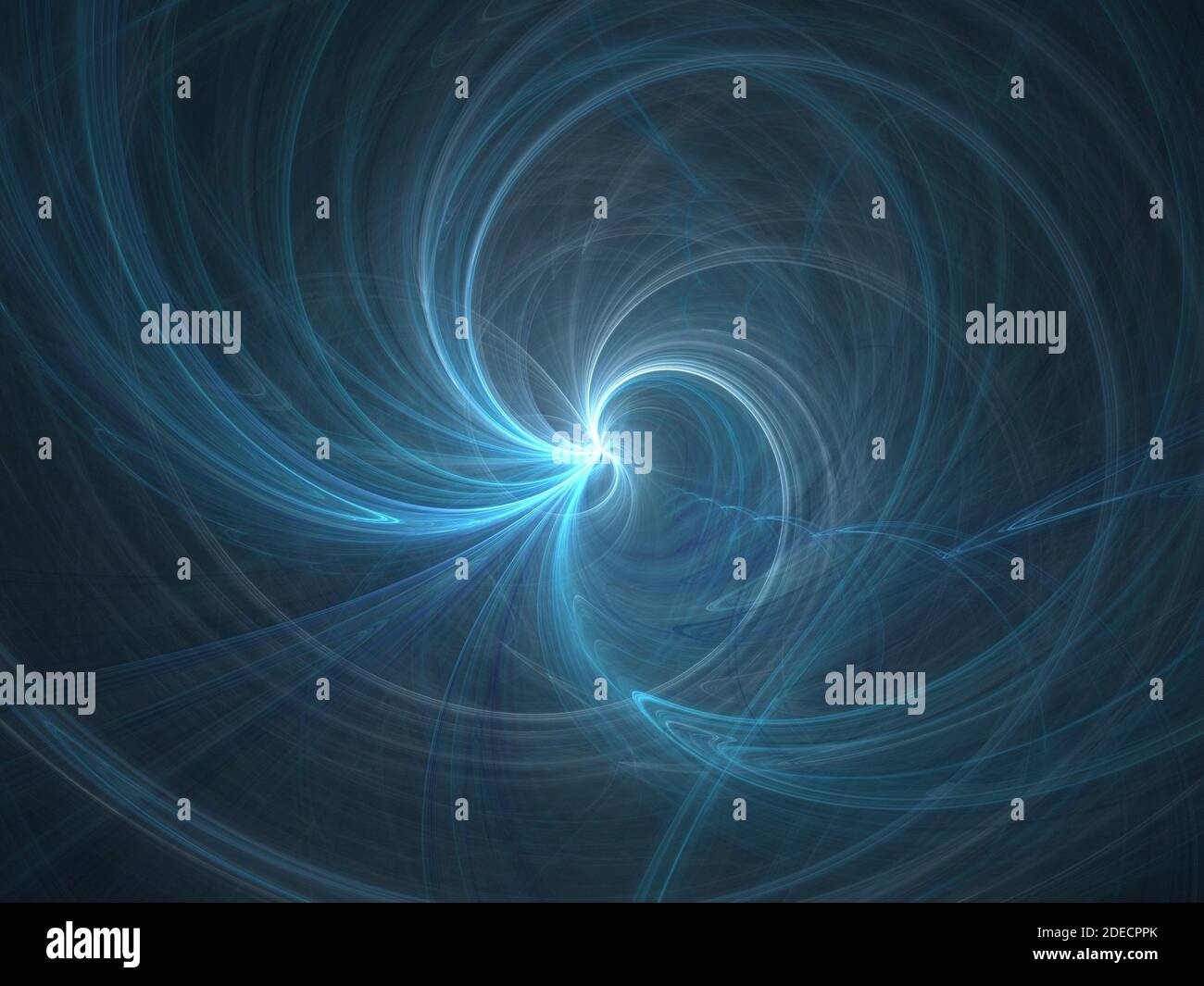 Graphics texture. Computer rendered background. 3D fractal. Blue spiral ...