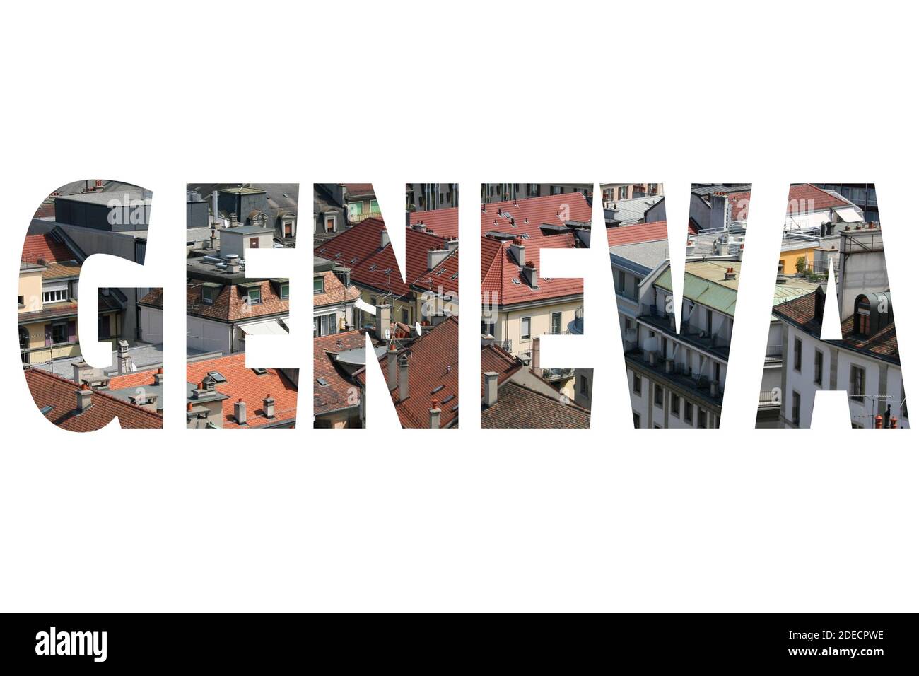 Geneva, Switzerland - word sign. City name text Stock Photo - Alamy