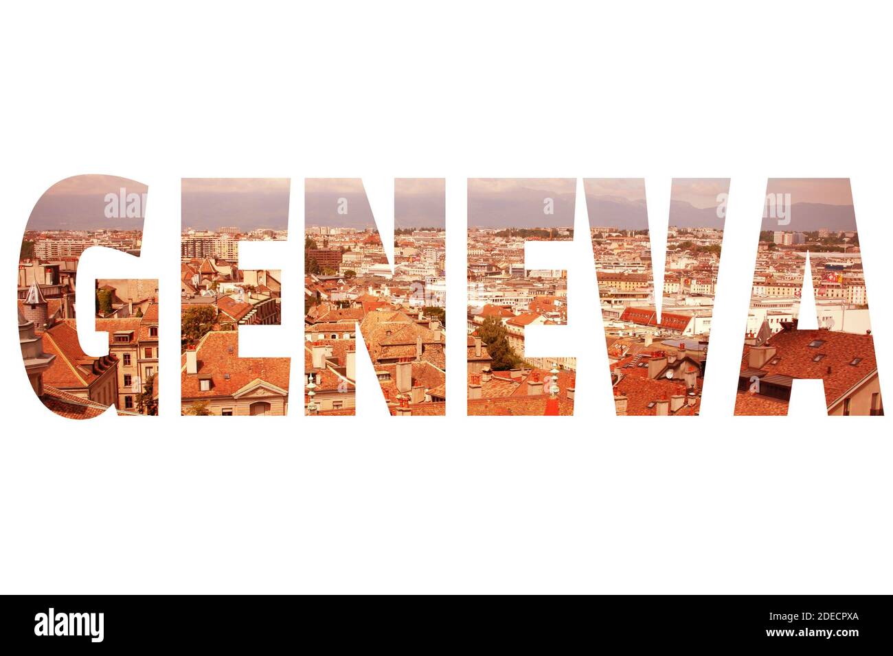 Geneva, Switzerland - word sign. City name text Stock Photo - Alamy