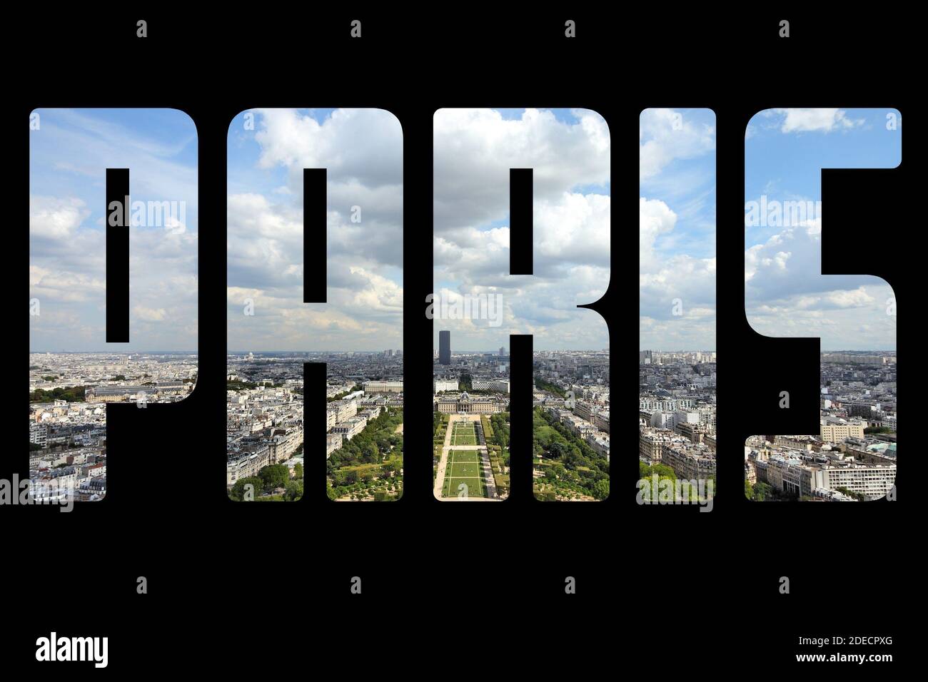 Paris, France - city name sign with photo in background. Isolated on ...