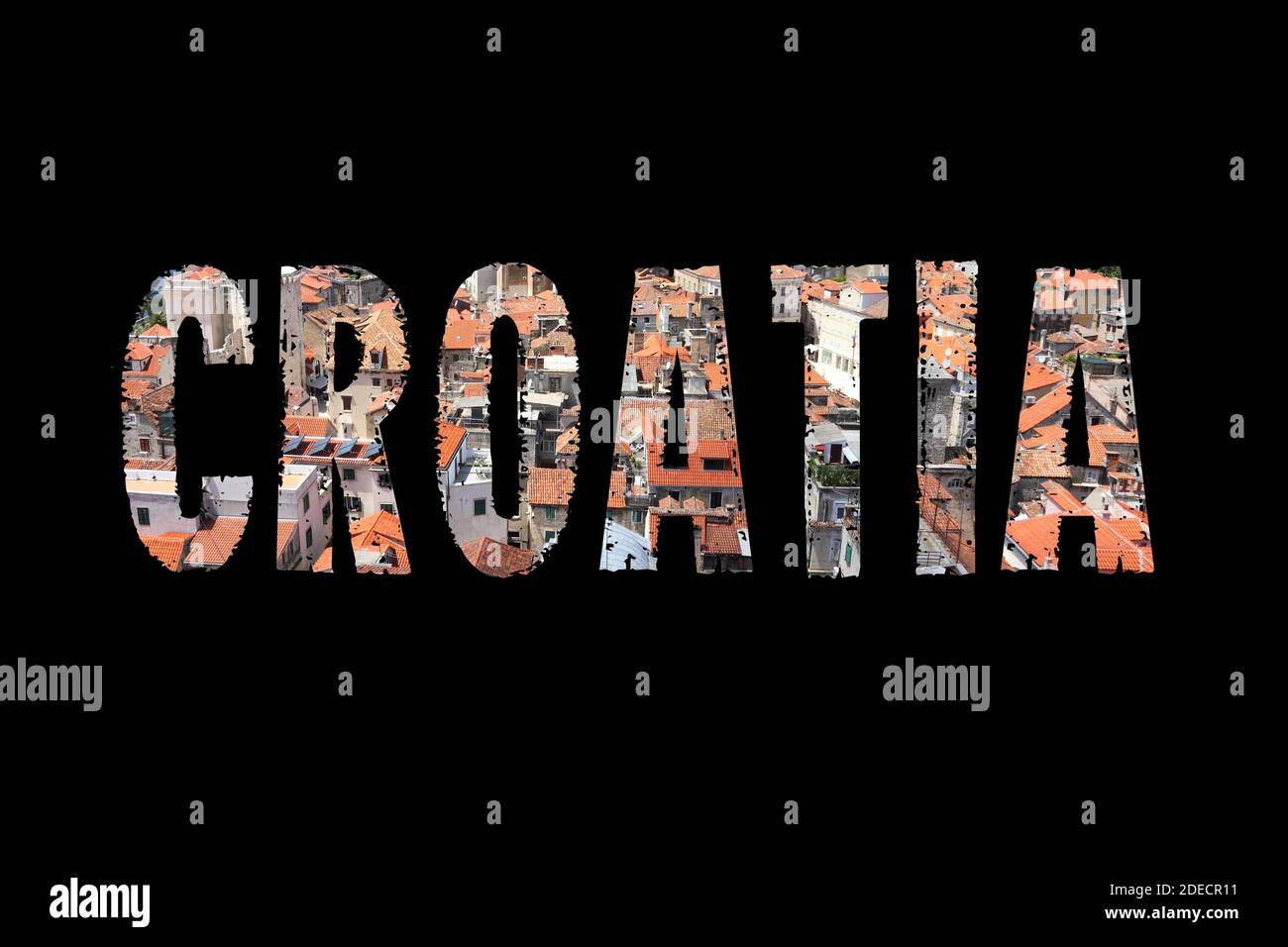 Split croatia word sign hi-res stock photography and images - Alamy