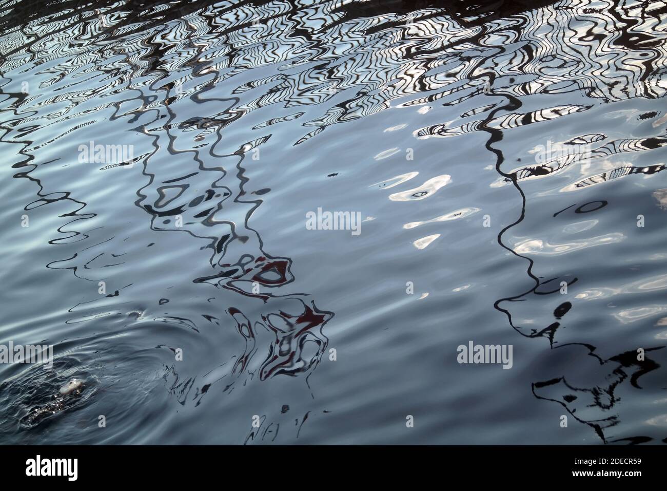 Reflection on water. Abstract wavy background. Background with waves ...