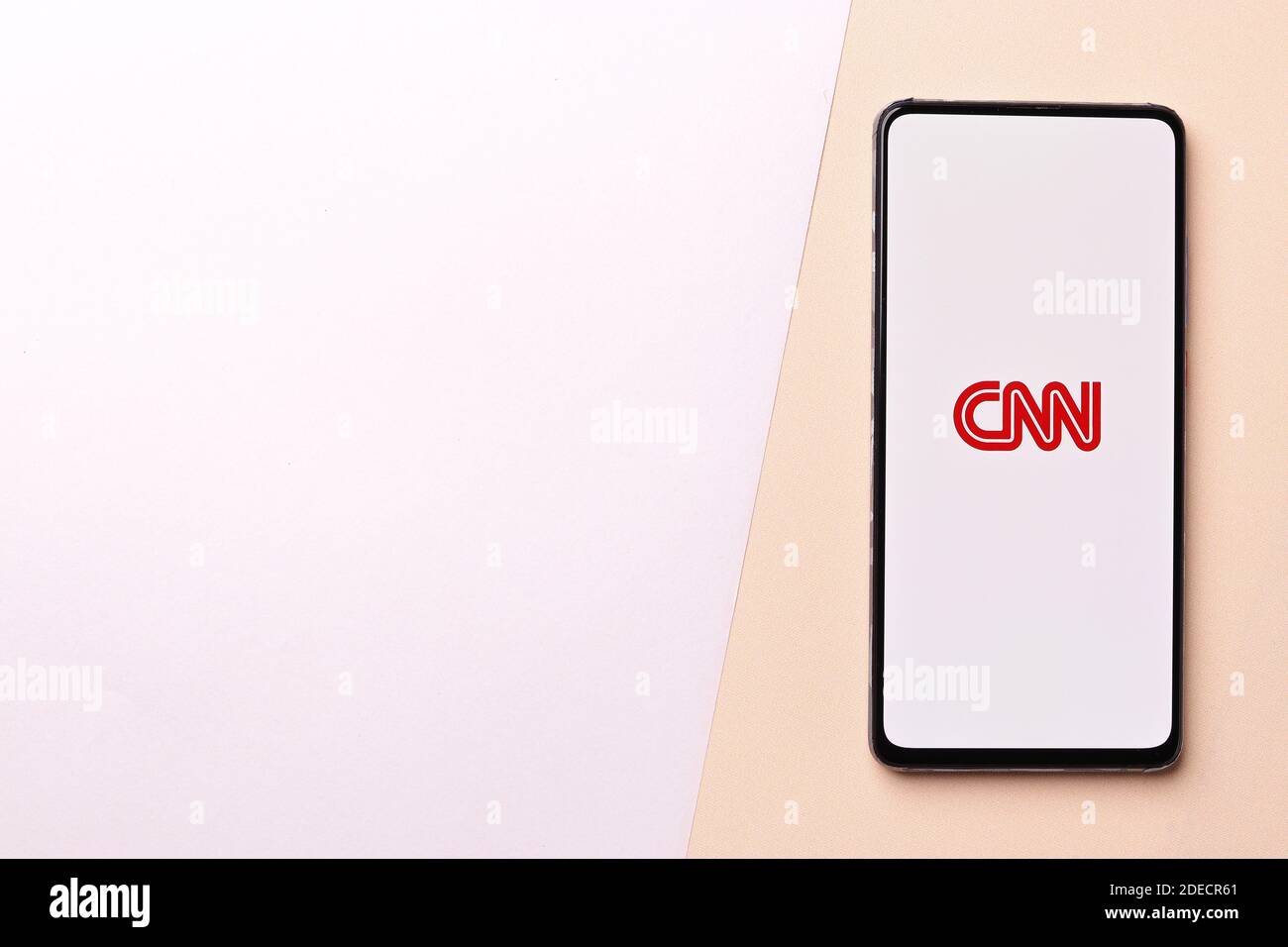 Assam, india - November 29, 2020 : CNN logo on phone screen stock image ...