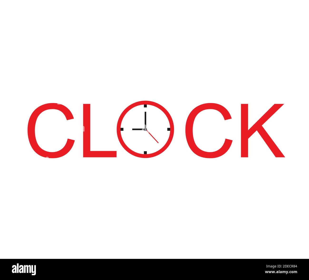 design about clock text Stock Vector Image & Art - Alamy