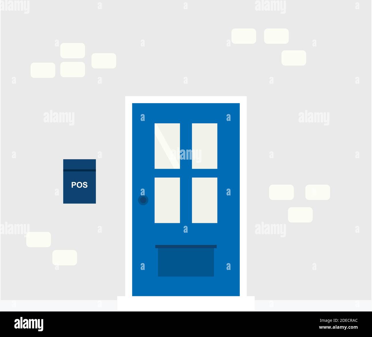 3d rendering white door Stock Vector Images - Alamy