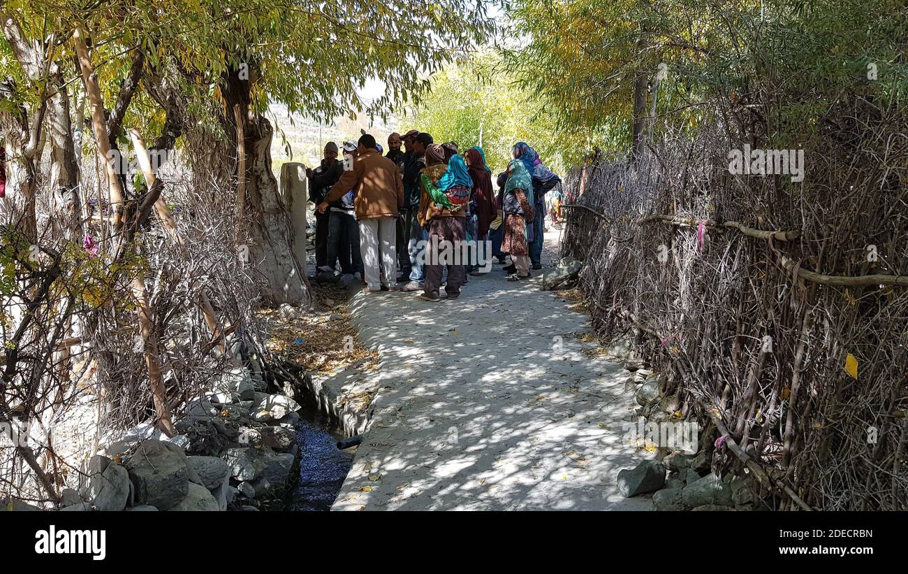 Kargil Jammu and Kashmir on 20 October 2018. People in kargil on road ...