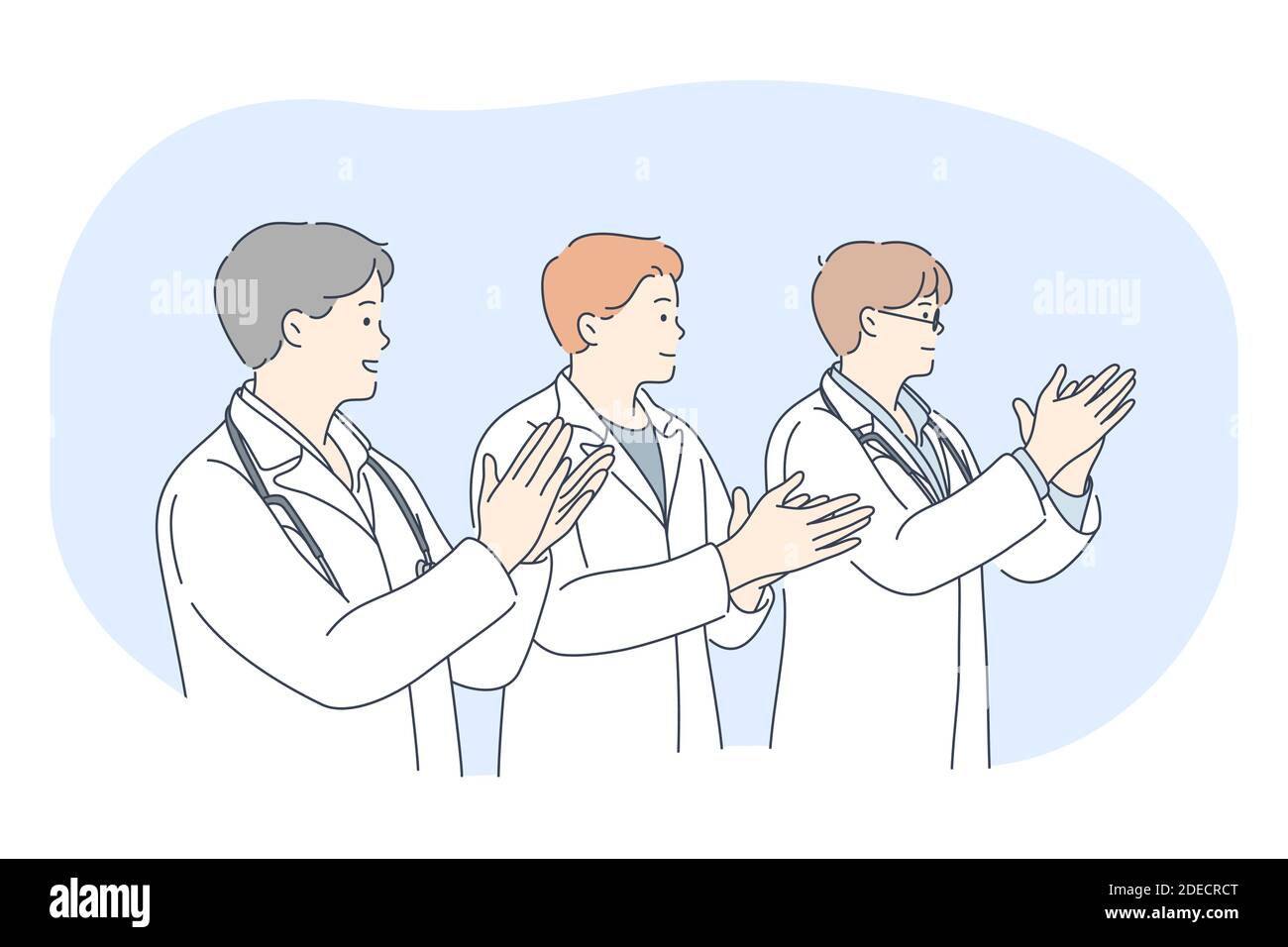 Group smiling doctors Stock Vector Images - Alamy