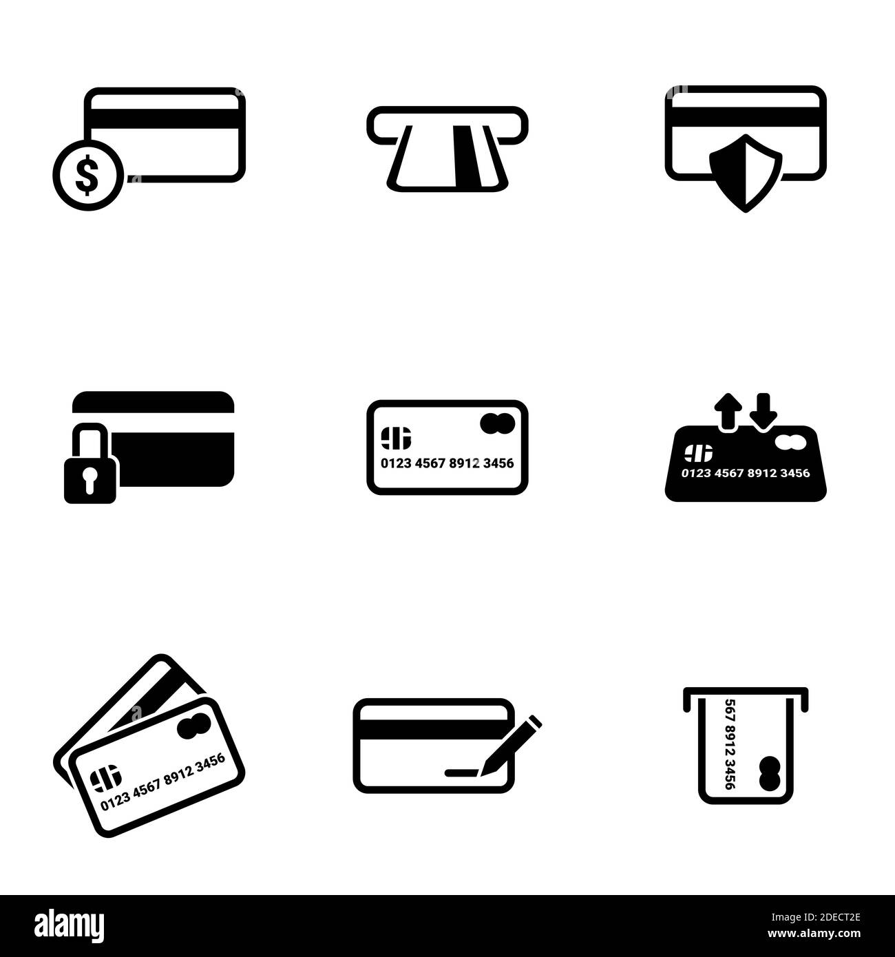 Set of simple icons on a theme Payment, credit card, money , vector ...