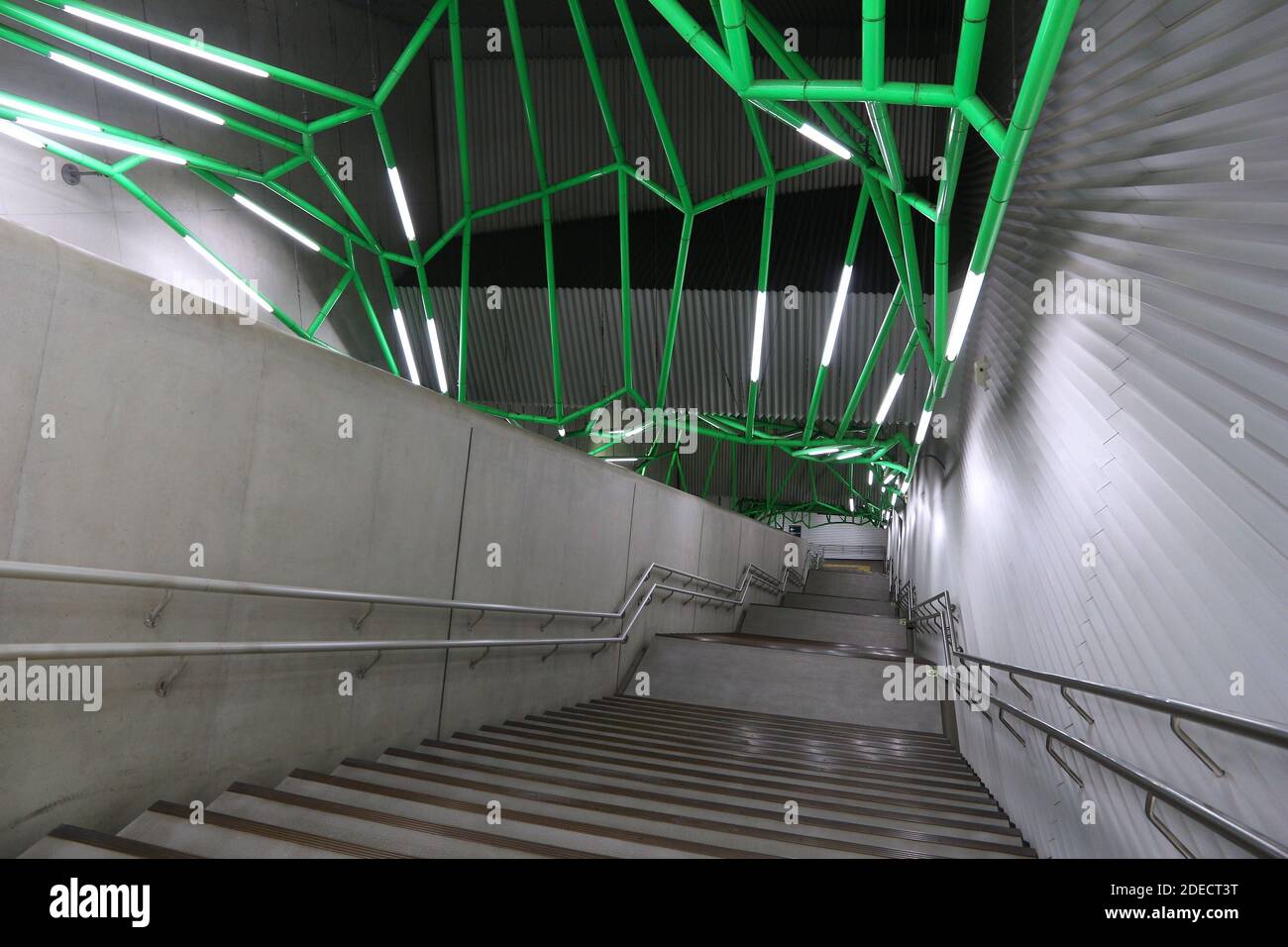 TOKYO, JAPAN - NOVEMBER 29, 2016: Iidabashi Station modern interior in ...