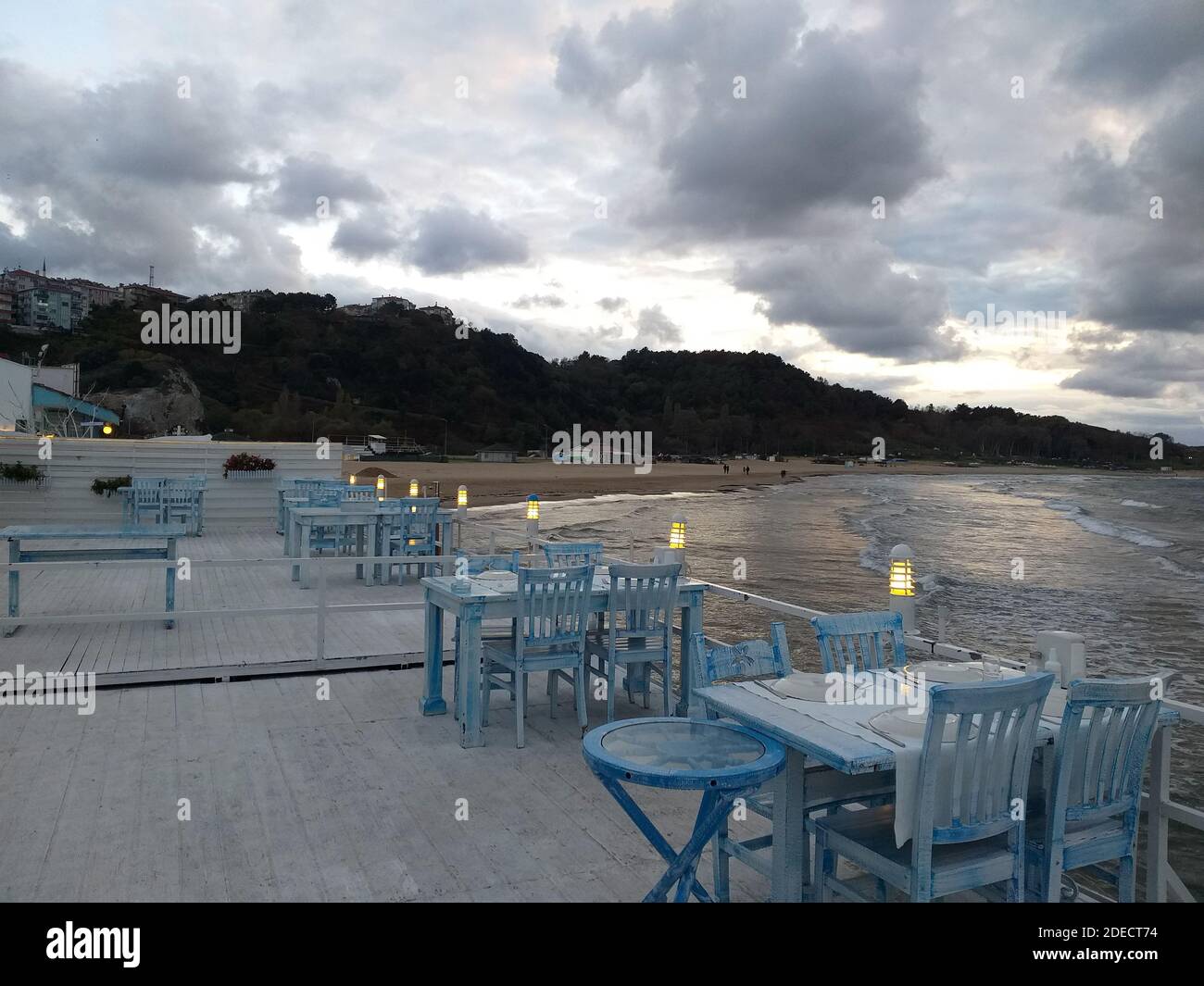 seaside table appetizer greek culture Stock Photo - Alamy