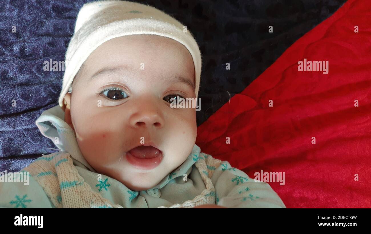 Beautiful kid different poses looks very handsome. Small child after ...