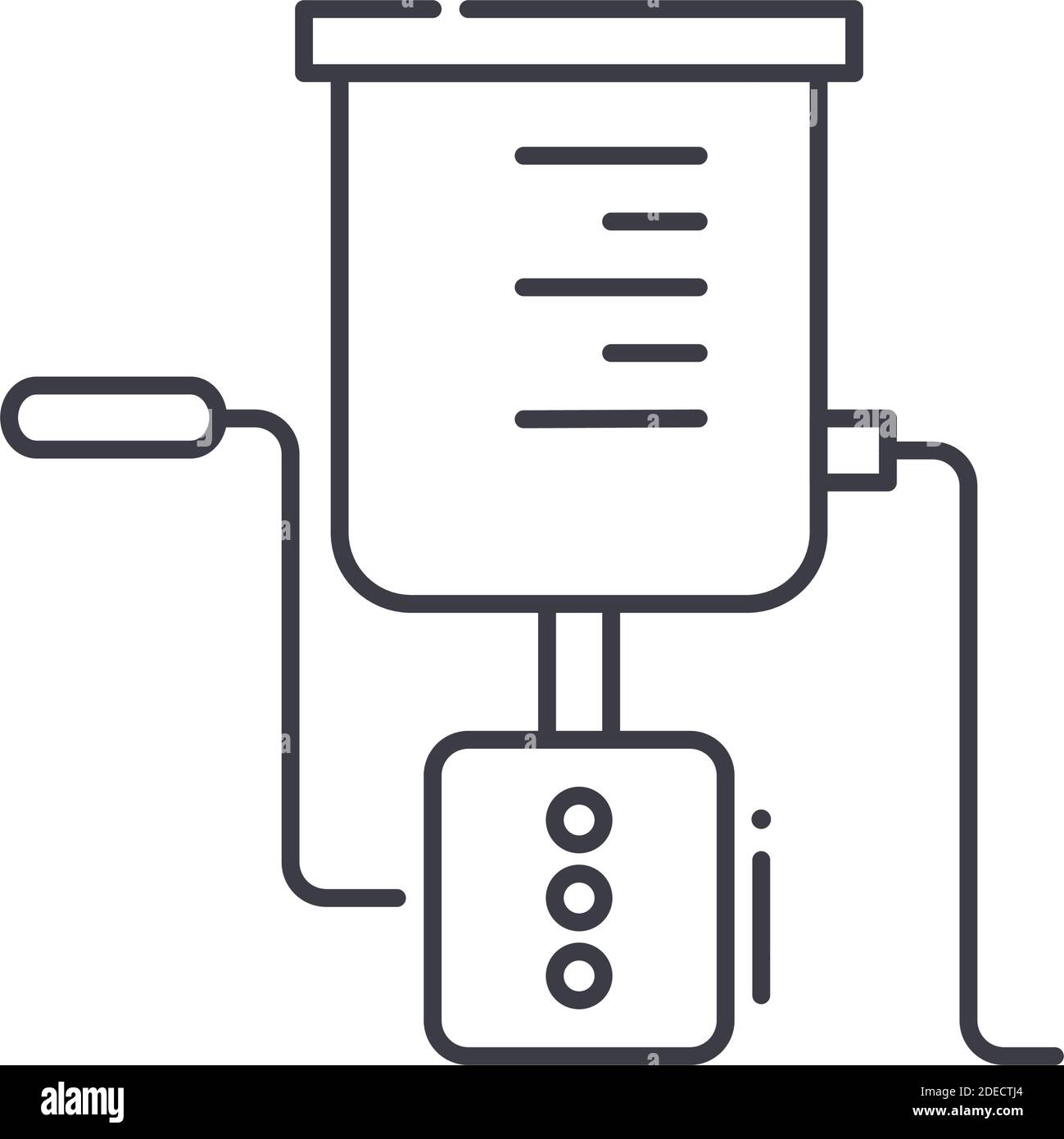Hand pump icon, linear isolated illustration, thin line vector, web ...