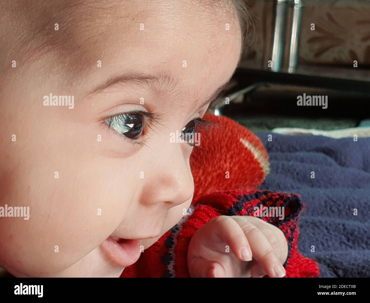 Innocent new born baby kid asian colour looks very beautiful Stock ...