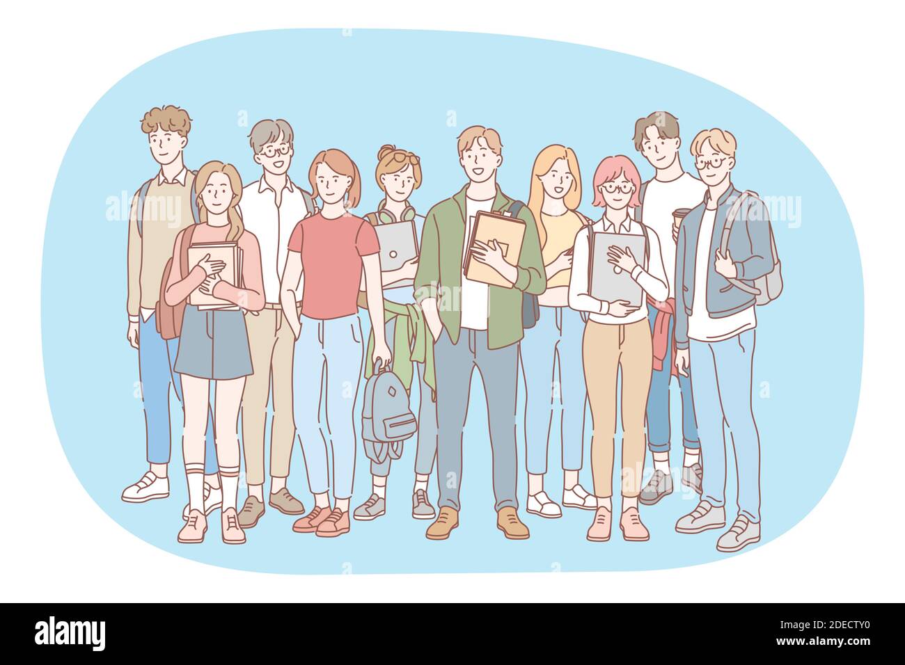Cartoon Teenagers Group High Resolution Stock Photography and Images ...