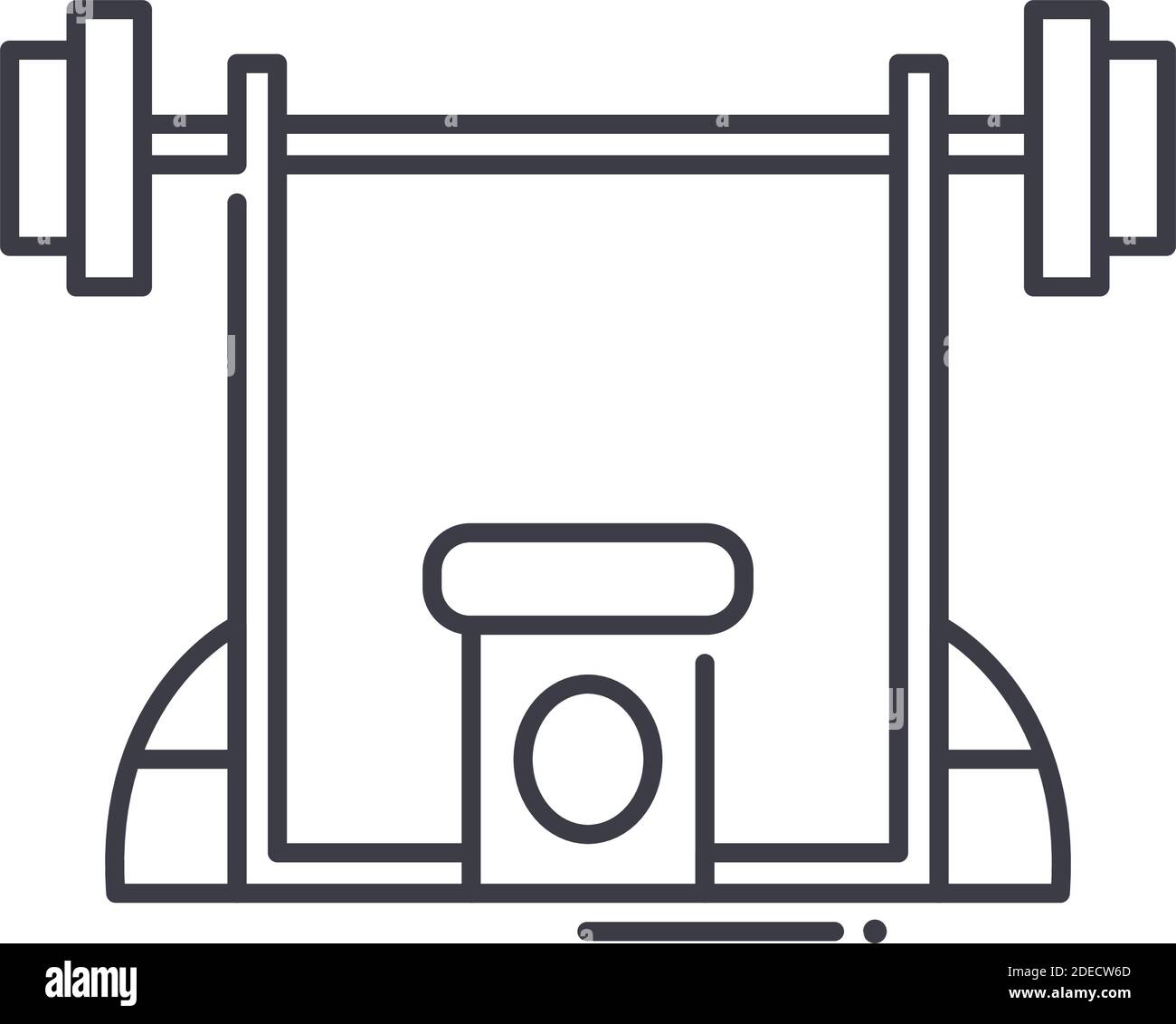 Gym icon, linear isolated illustration, thin line vector, web design ...
