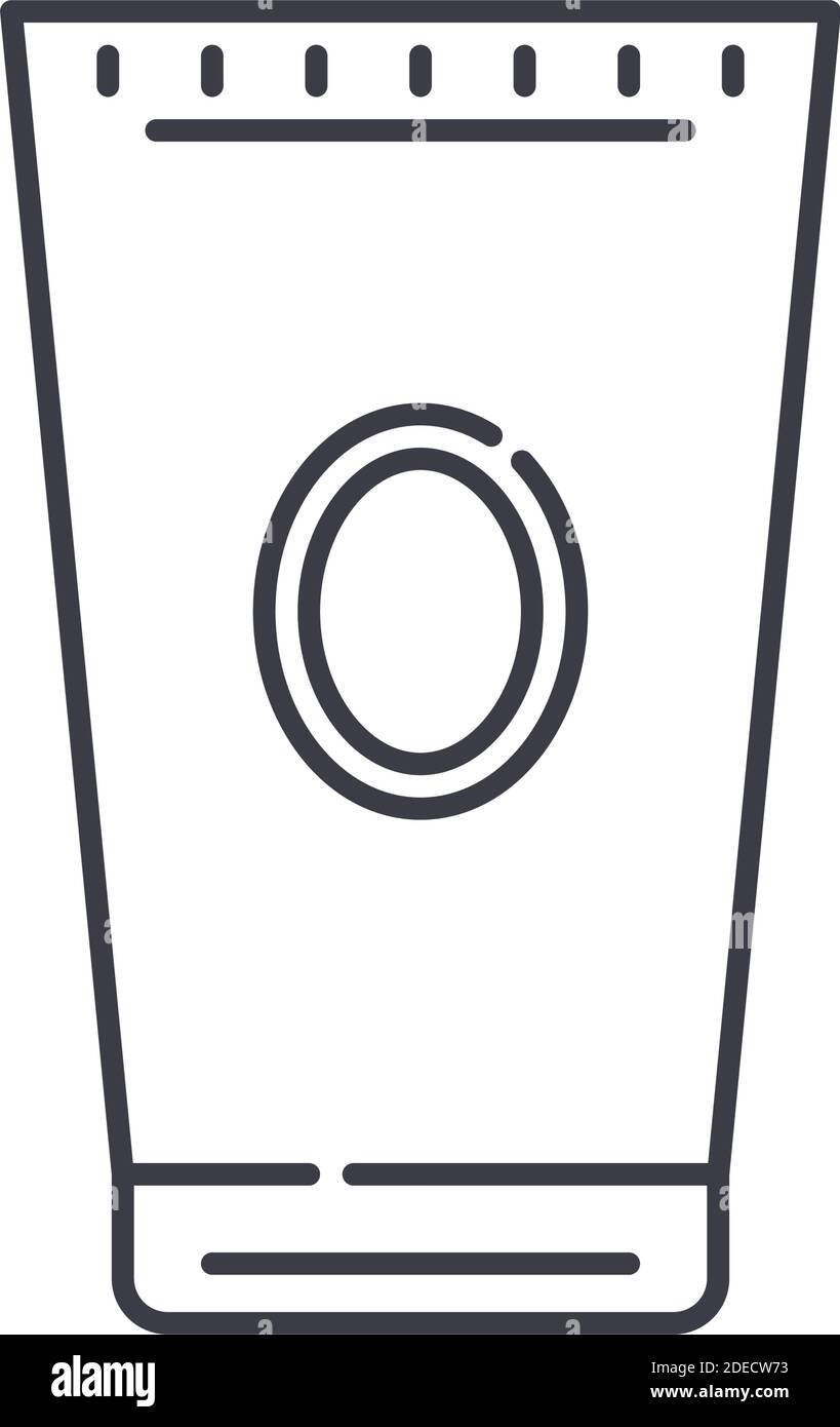 Hair gel icon, linear isolated illustration, thin line vector, web ...