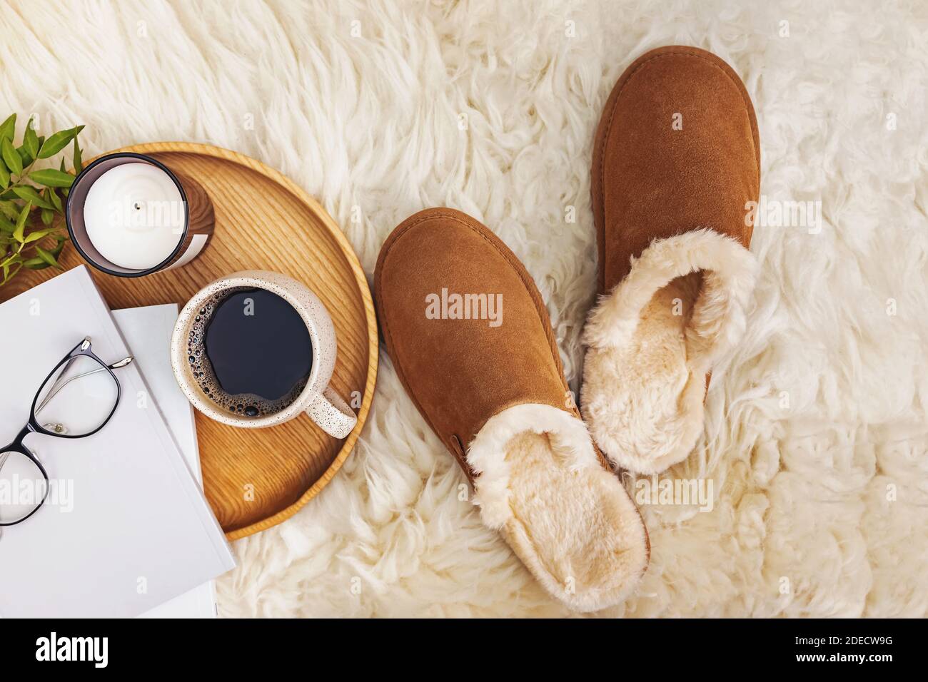 Home still life, cozy lifestyle composition top view Stock Photo - Alamy