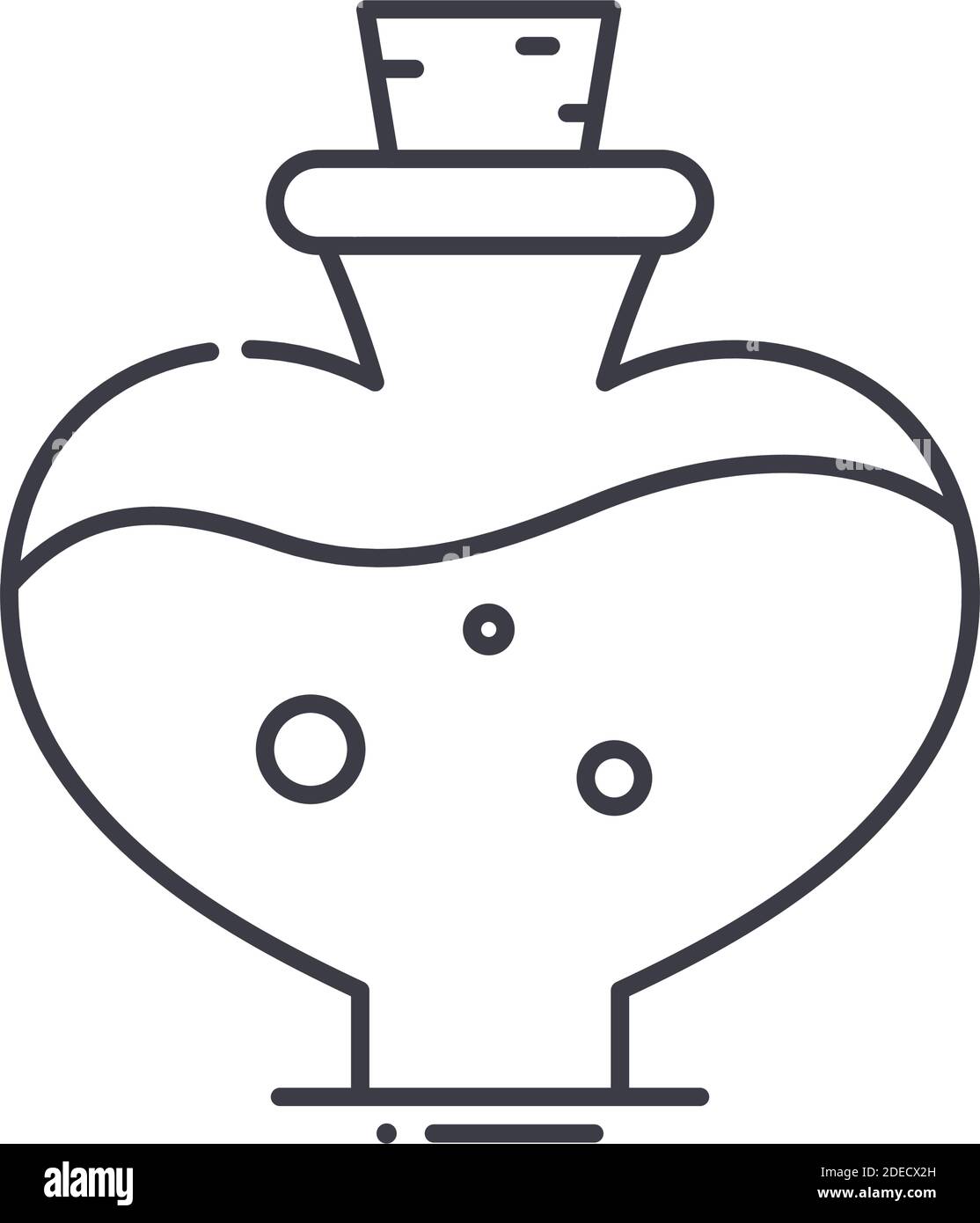 Health potion icon, linear isolated illustration, thin line vector, web ...
