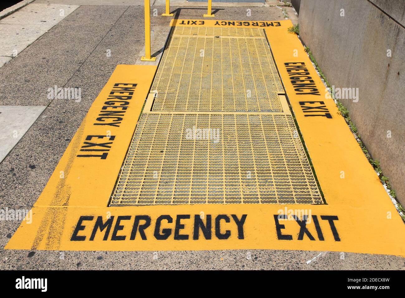 Emergency exit in sidewalk - underground escape route in Philadelphia ...