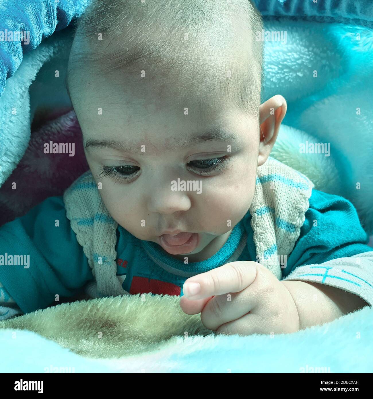 Beautiful kid different poses looks very handsome. Small child after ...