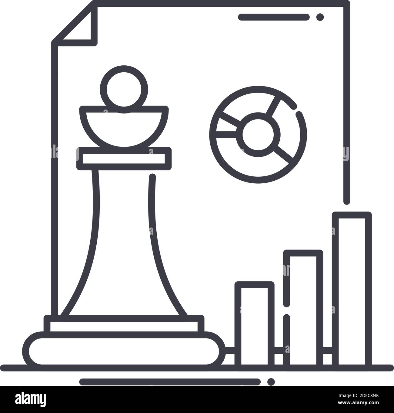 Growth strategies icon, linear isolated illustration, thin line vector ...