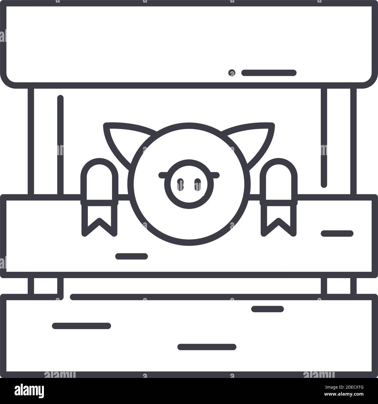 Herd icon, linear isolated illustration, thin line vector, web design ...