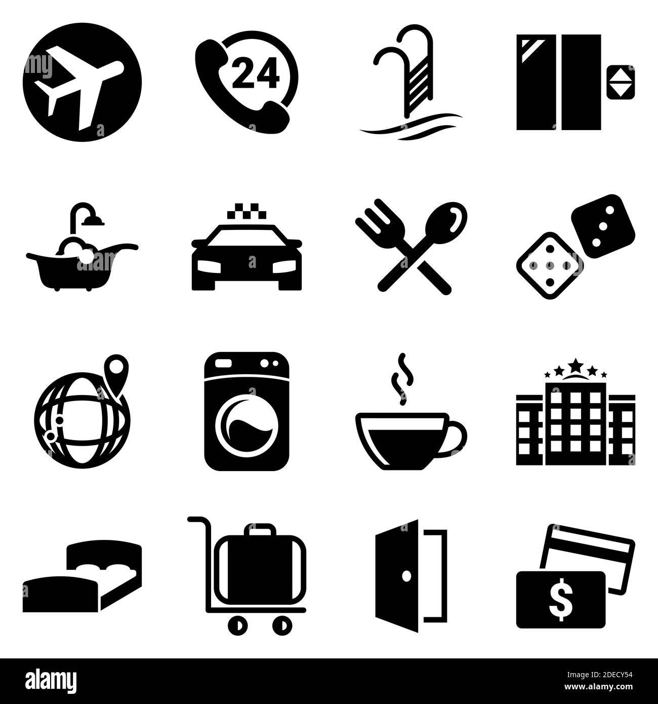 Set of simple icons on a theme Hotel, overnight, moving, vector, design ...
