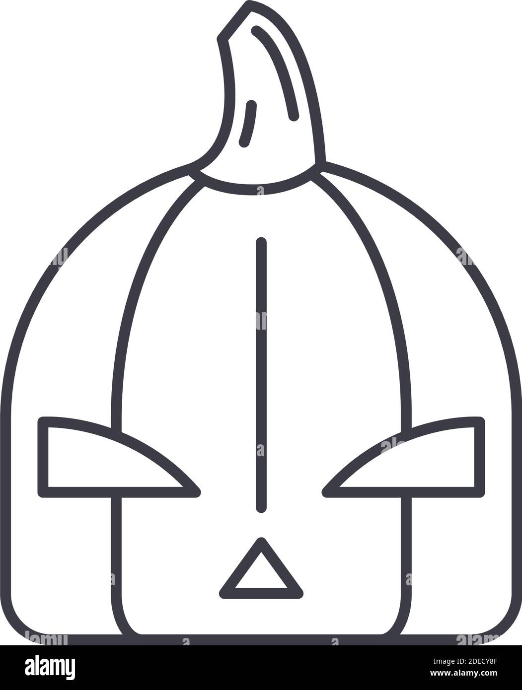 Halloween mask icon, linear isolated illustration, thin line vector ...