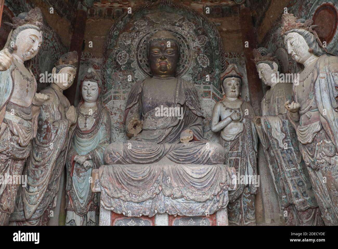 Tianshui. 29th Nov, 2020. Photo taken on Nov. 29, 2020 shows sculptures ...