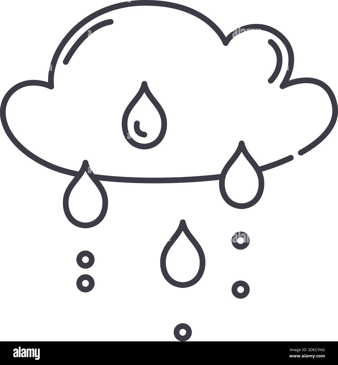 Hailstorm icon, linear isolated illustration, thin line vector, web ...