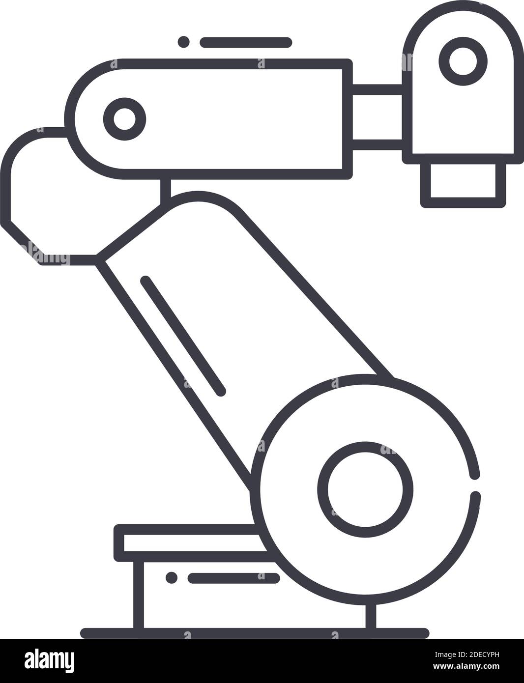 Industrial robots icon, linear isolated illustration, thin line vector ...
