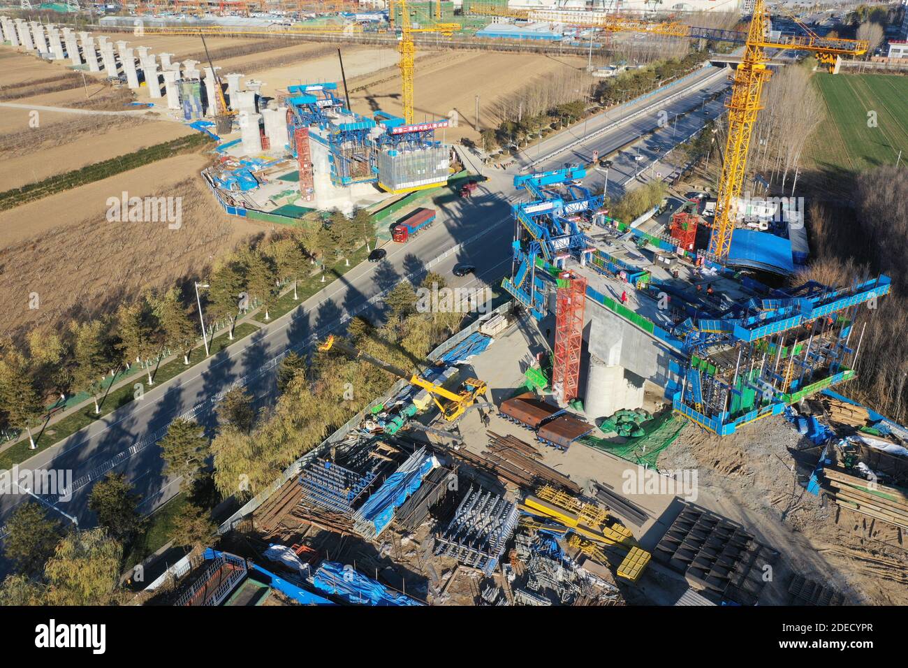 Langfang. 30th Nov, 2020. Aerial photo taken on Nov. 30, 2020 shows the ...