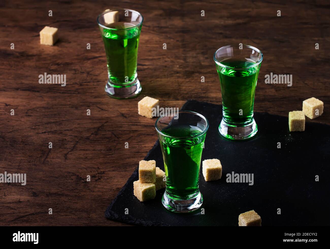 Absinthe - strong alcoholic drink, green bitter wormwood tincture in ...