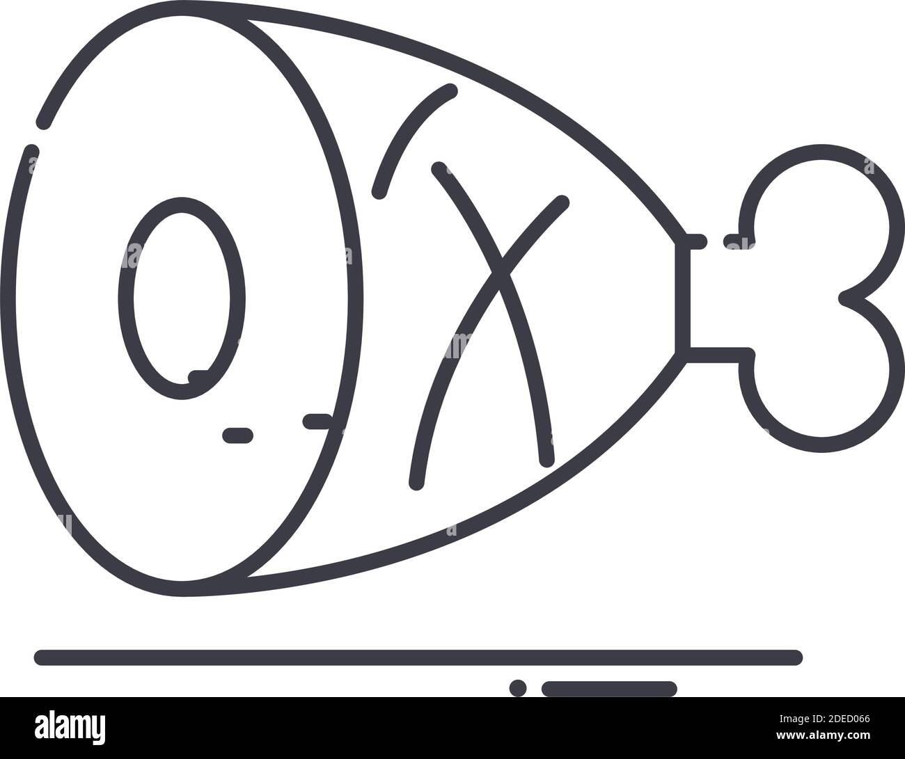 Ham concept icon, linear isolated illustration, thin line vector, web ...