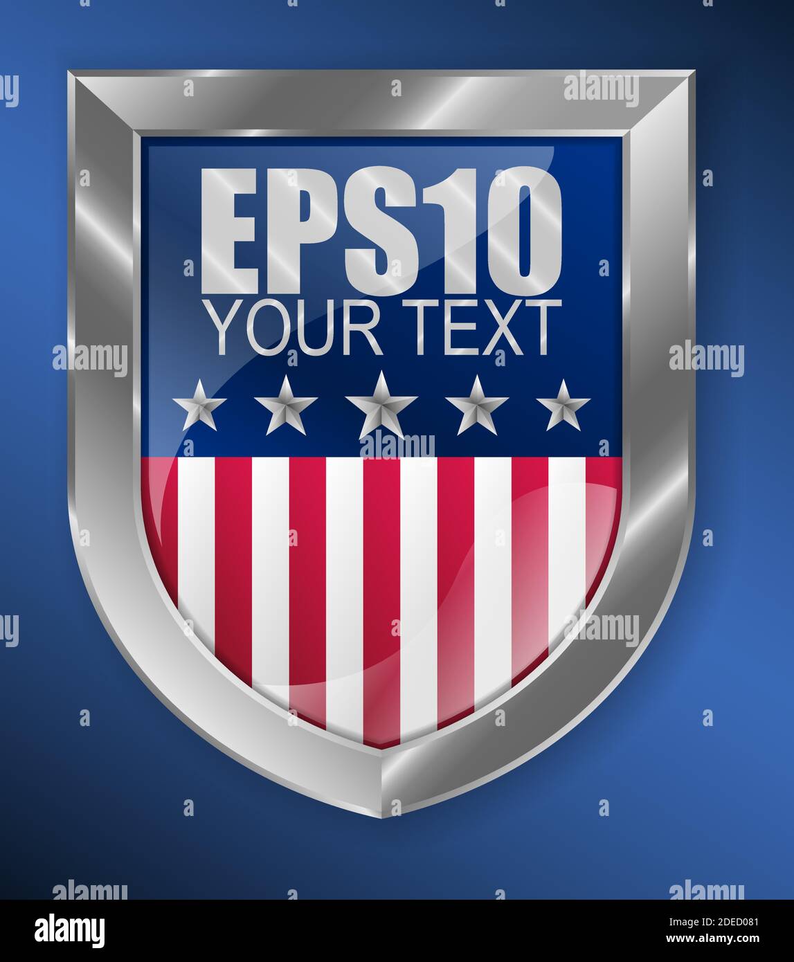 American Flag Shield Vector