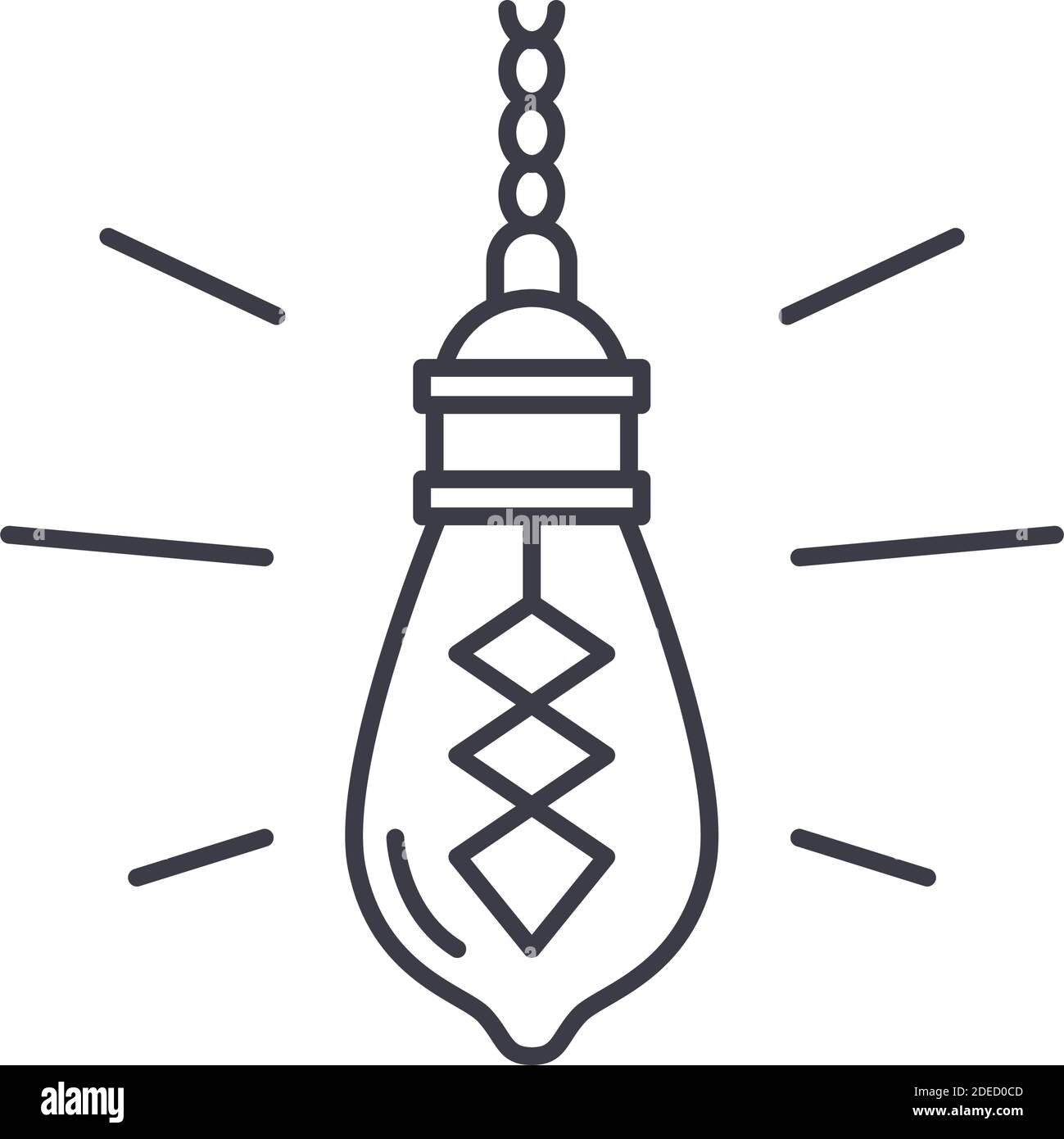 Illumination icon, linear isolated illustration, thin line vector, web ...