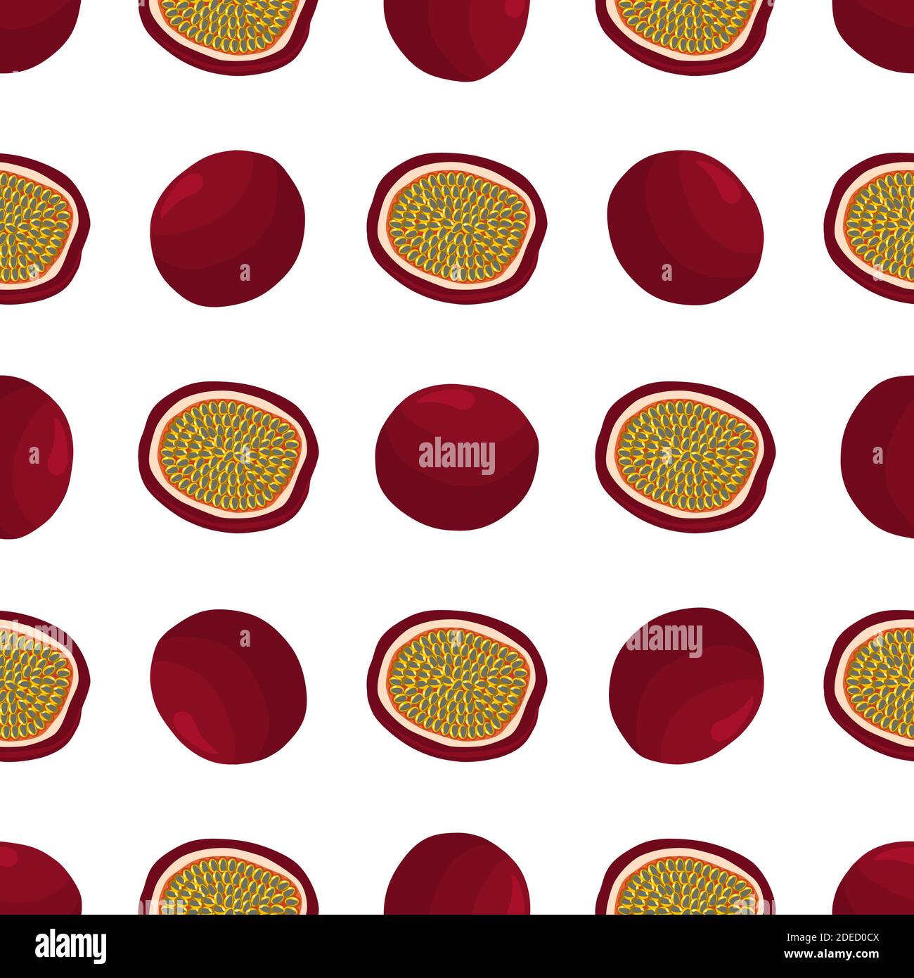 Illustration on theme big colored seamless passion fruit, bright ...