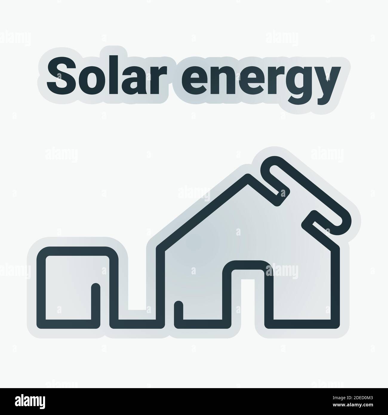 Solar house icon silhouette hi-res stock photography and images - Alamy