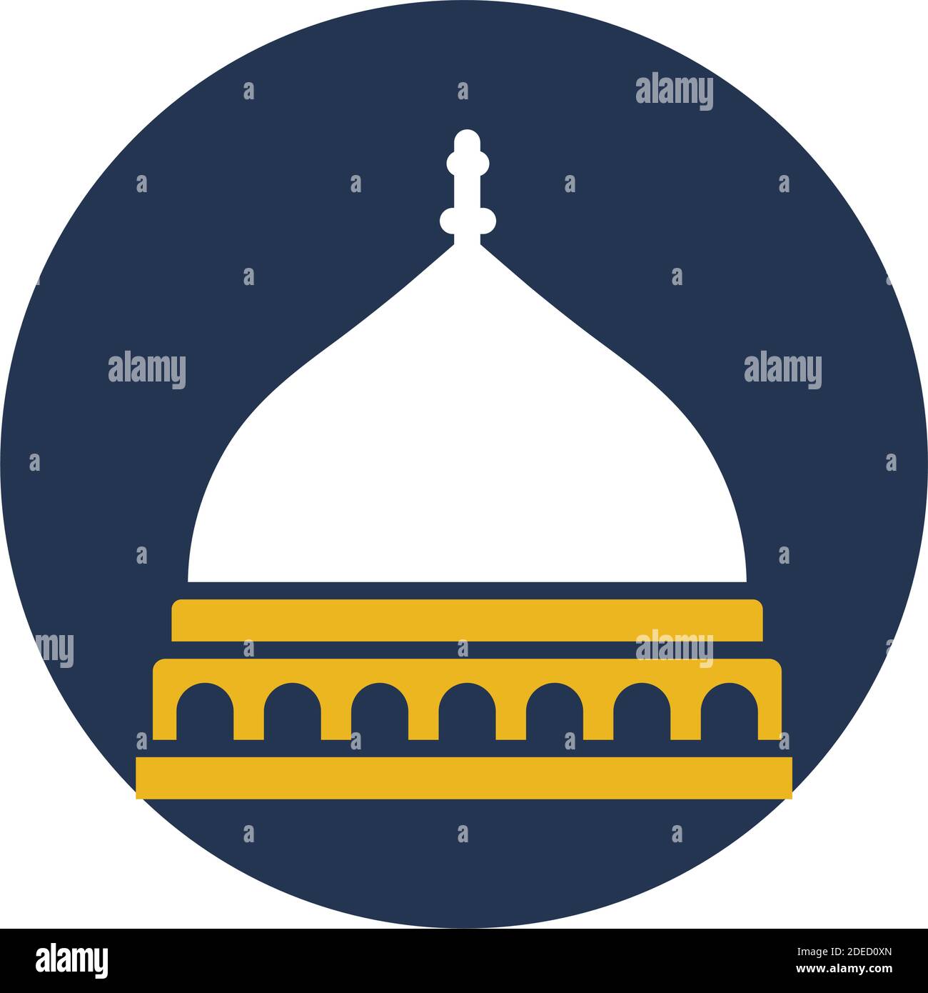 Prophet’s Mosque, Medina, Saudi Arabia, famous landmark fully editable ...