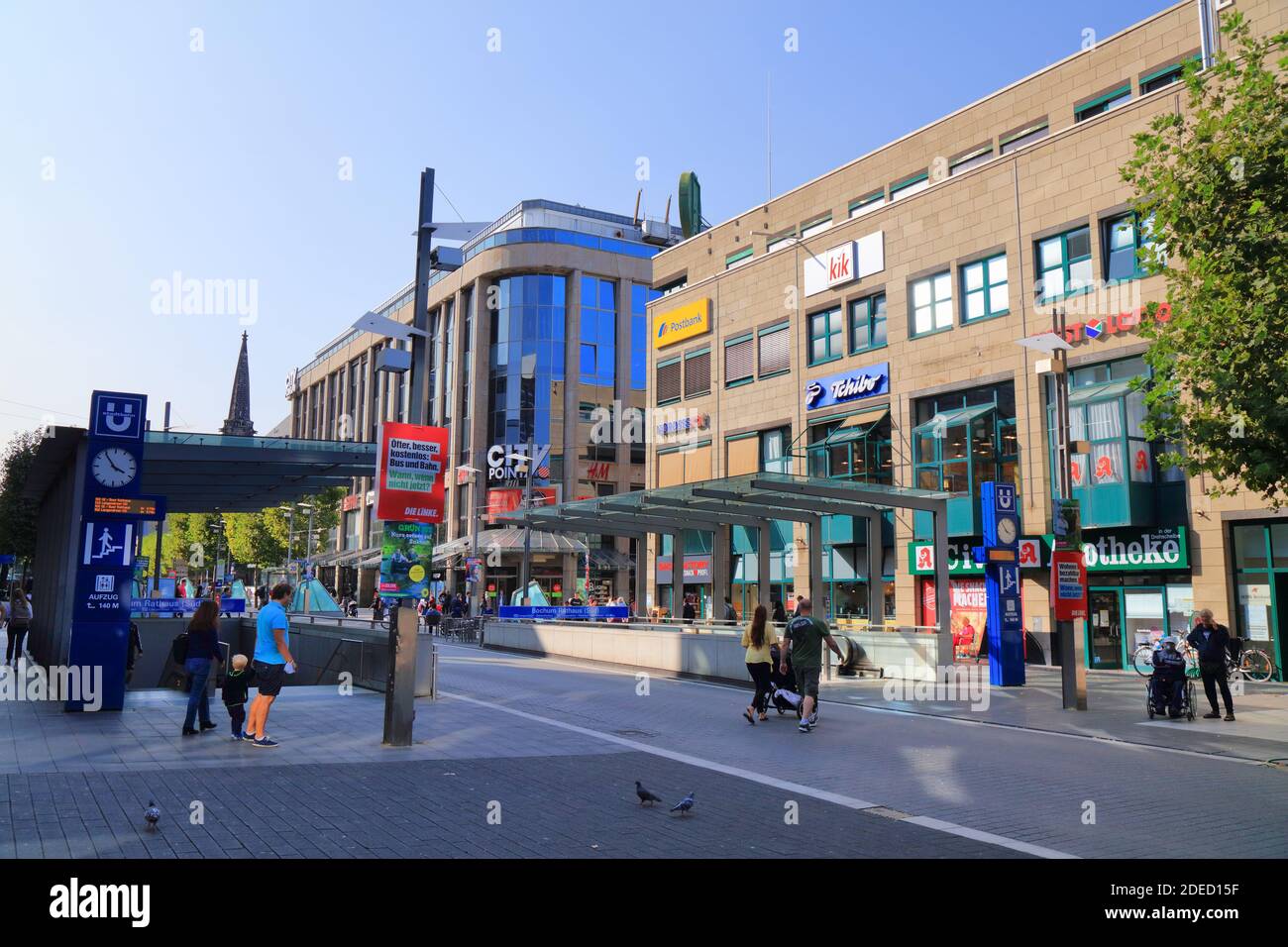 BOCHUM, GERMANY - SEPTEMBER 17, 2020: People visit downtown Bochum ...
