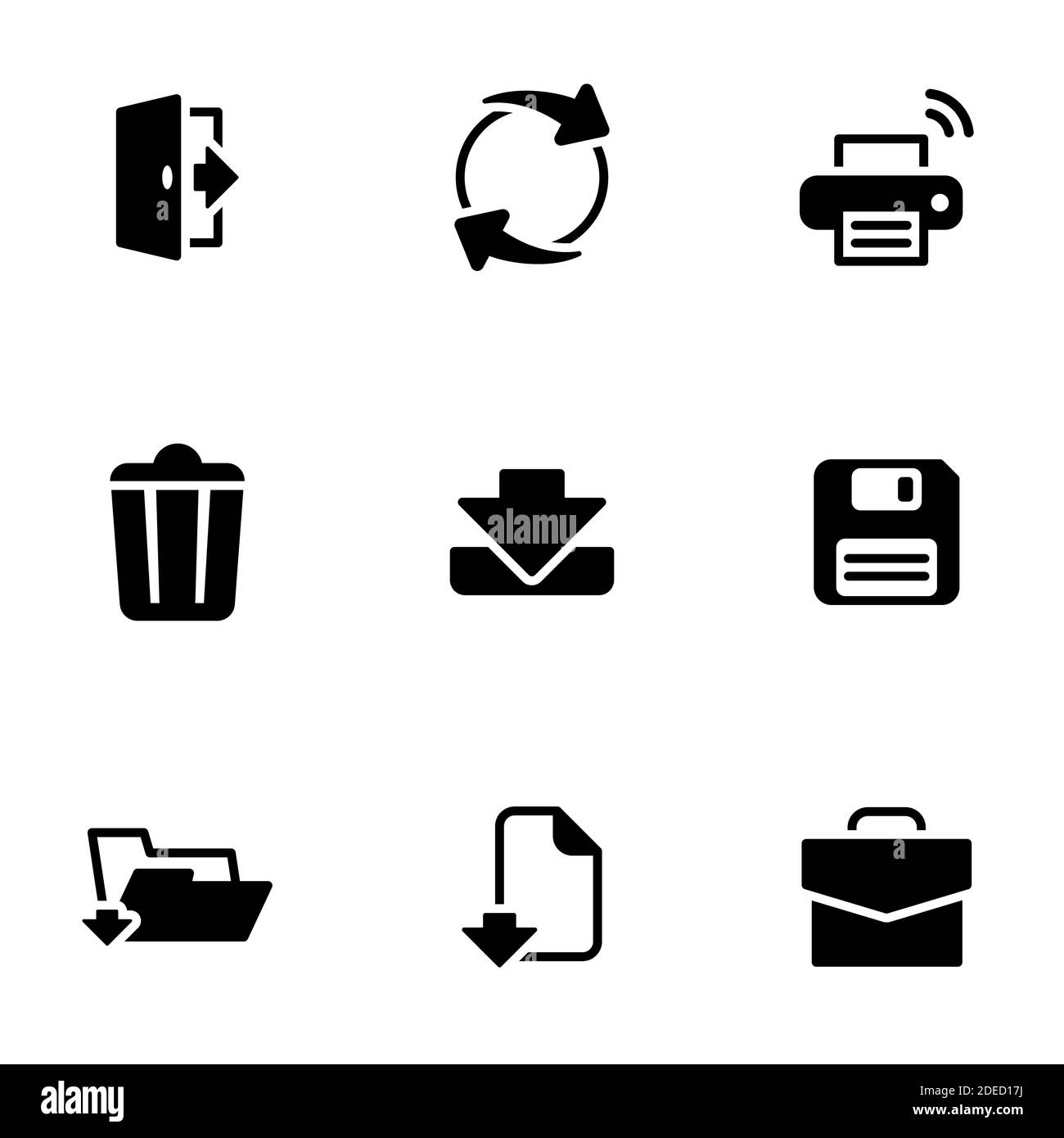Set of simple icons on a theme Save, vector, design, collection, flat ...