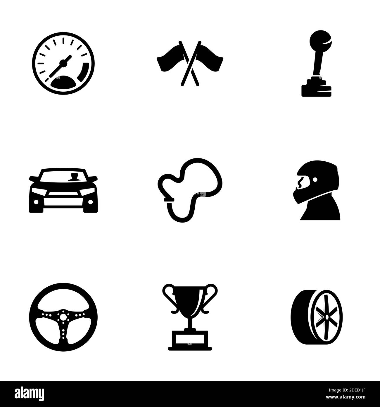 Set of simple icons on a theme Race, vector, design, collection, flat ...