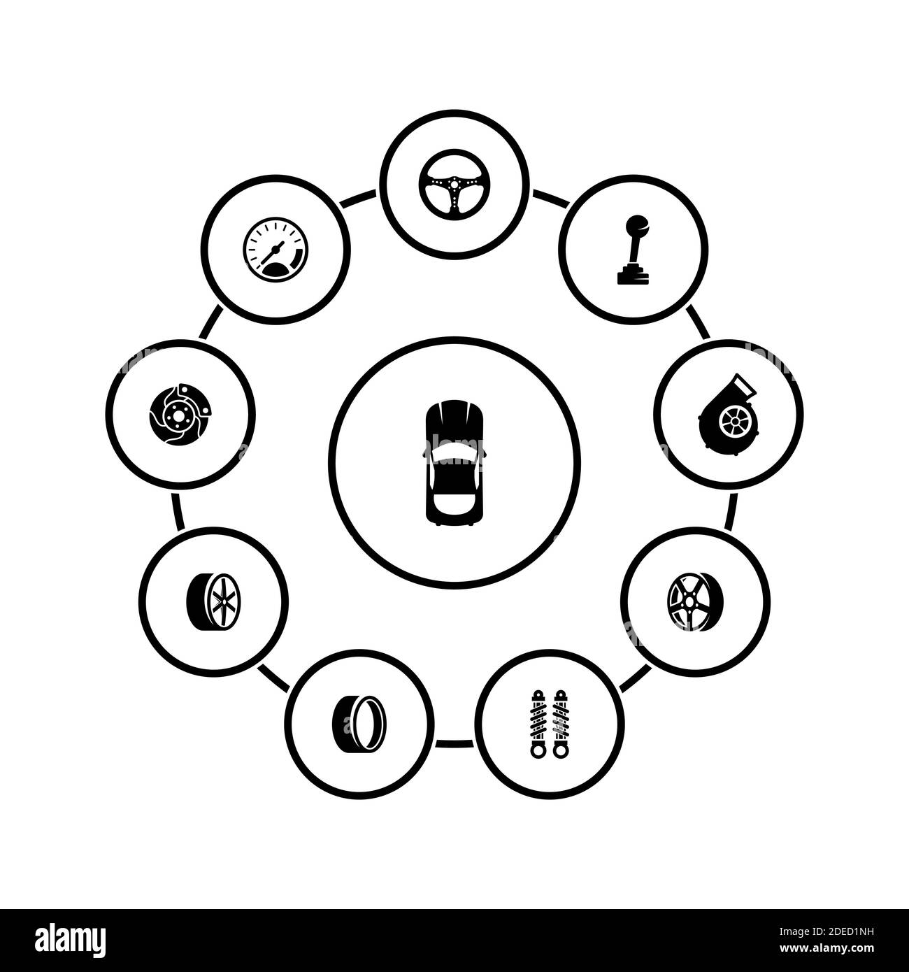 Car turbo charger isolated Black and White Stock Photos & Images - Alamy