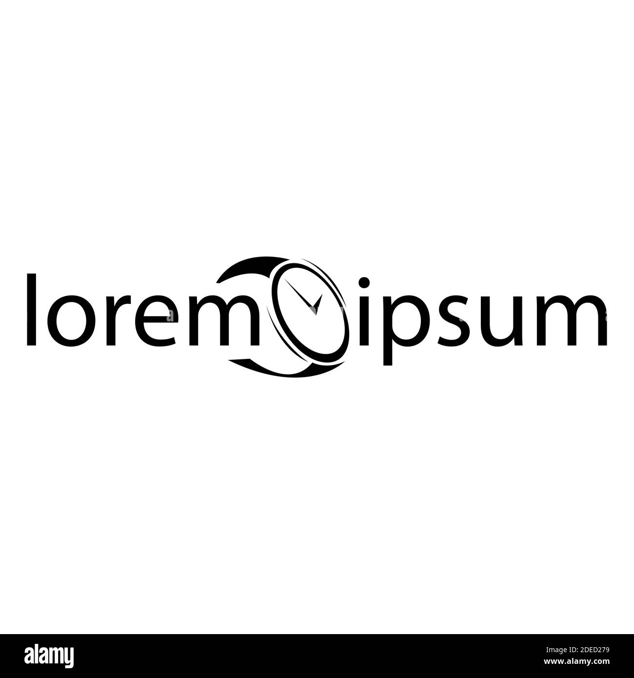 custom Simple design Clock Time logo Stopwatch illustration Stock ...