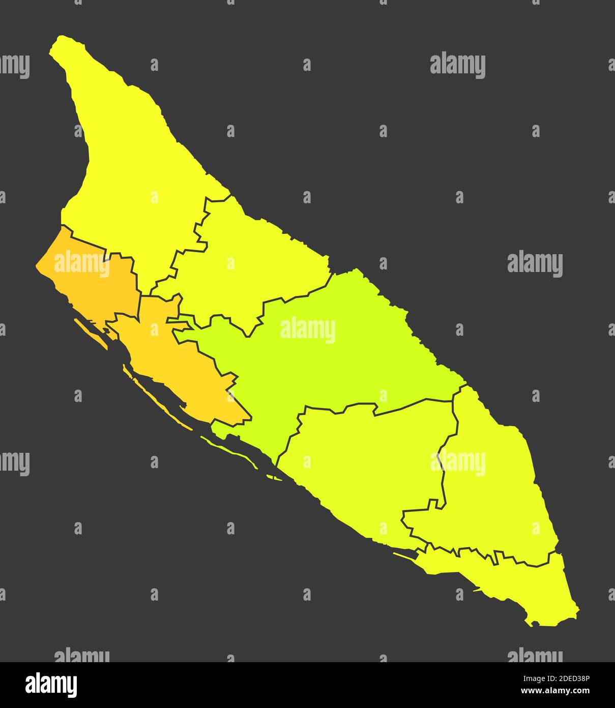 Aruba population heat map as color density illustration Stock Photo - Alamy